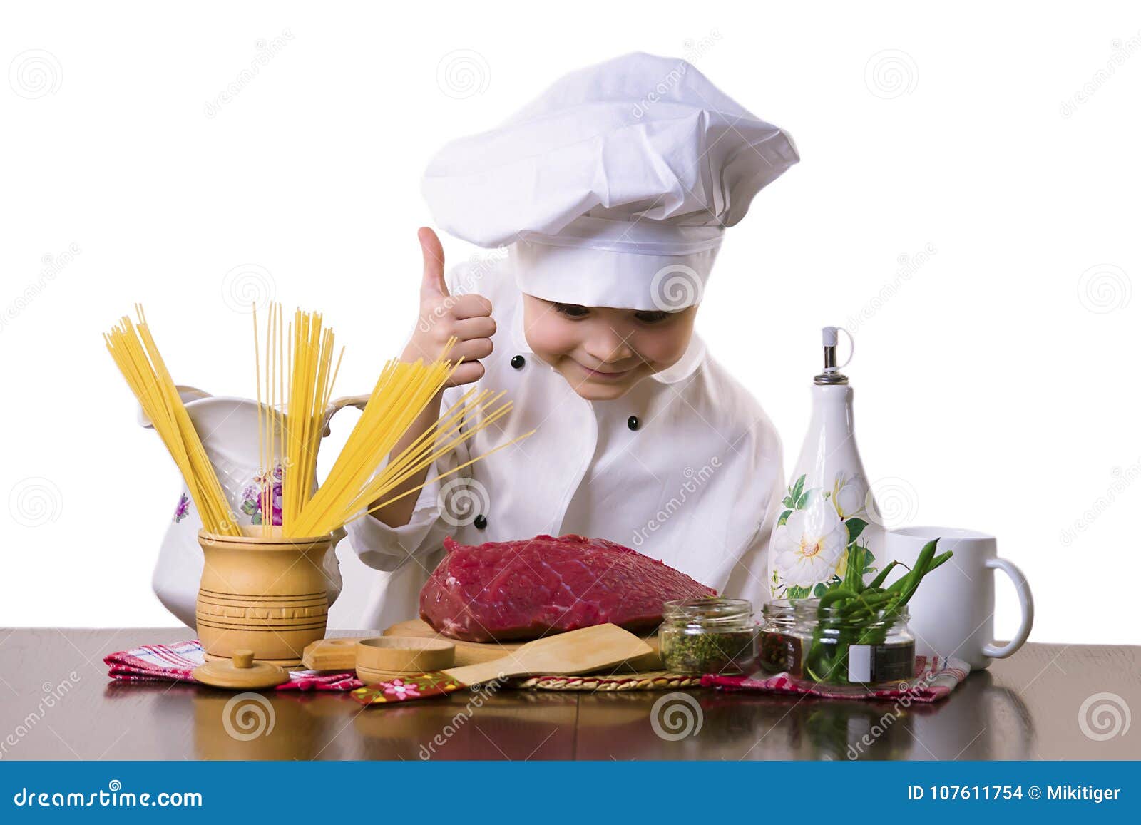 Chef Boy Prepares a Menu of Raw Beef Stock Photo - Image of vegetables ...