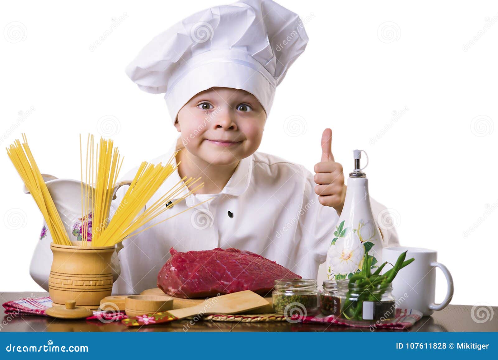 Chef Boy Prepares a Menu of Raw Beef Stock Photo - Image of uniform ...