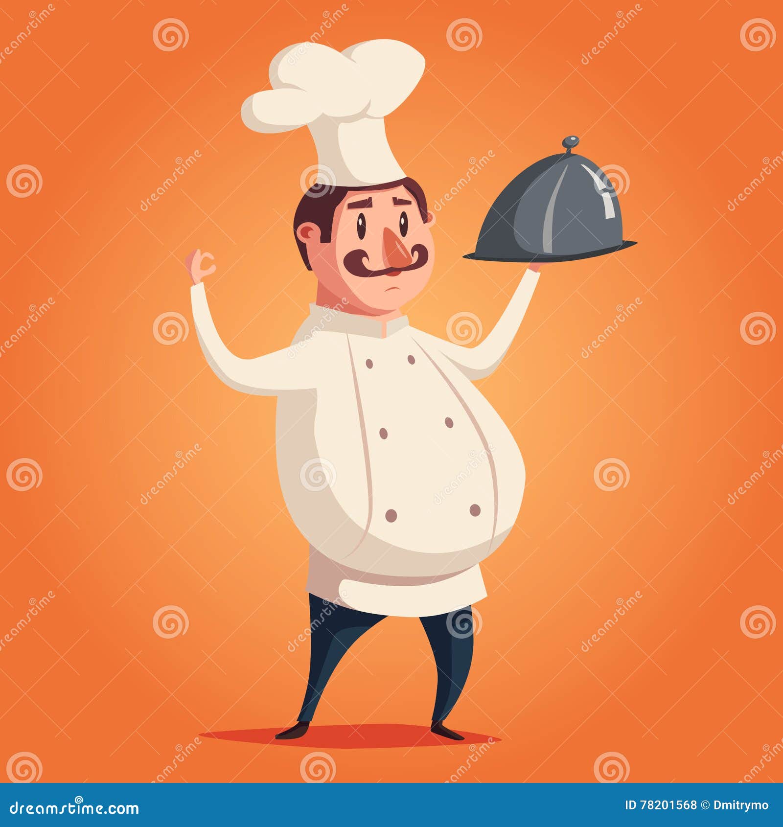 Funny Chef, Cute Character. Vector Cartoon Illustration Stock Vector ...
