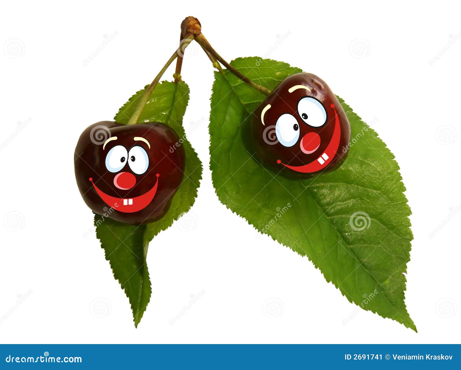 Funny cherry stock illustration. Illustration of health - 2691741