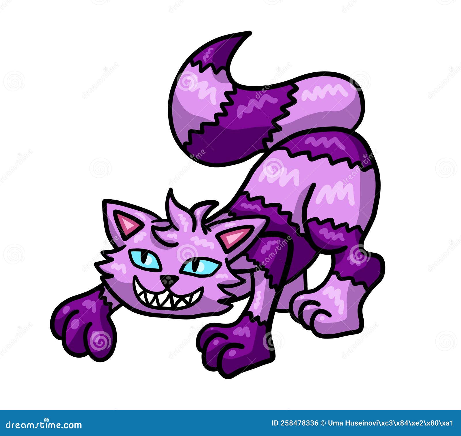 A Funny Cheshire Cat stock illustration. Illustration of fairy - 258478336