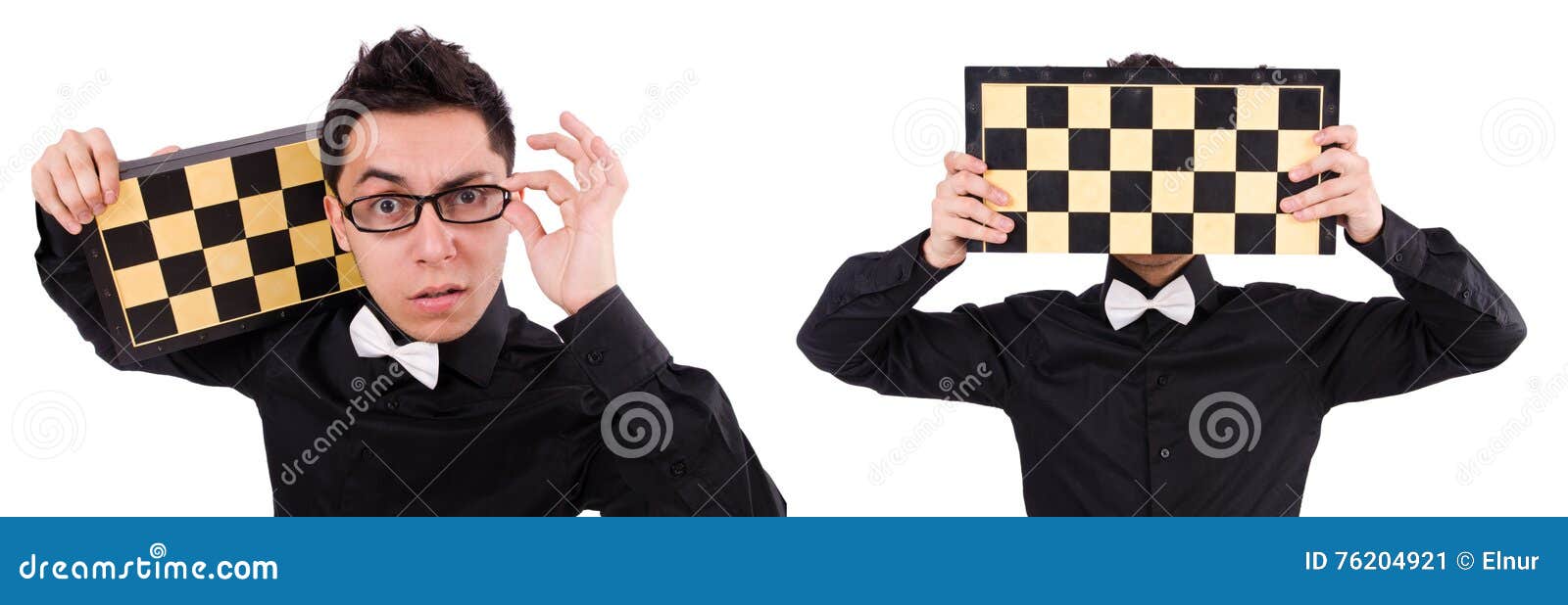 The Funny Chess Player Isolated on White Stock Image - Image of ...