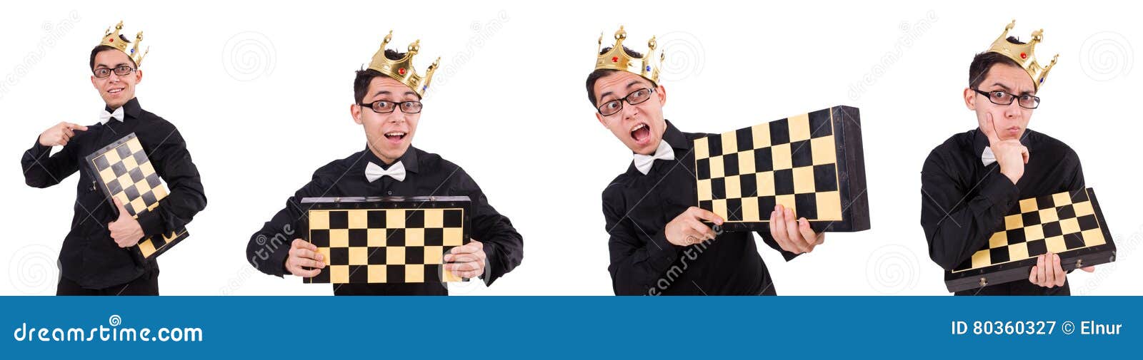 The Funny Chess Player Isolated on White Stock Image - Image of comic ...