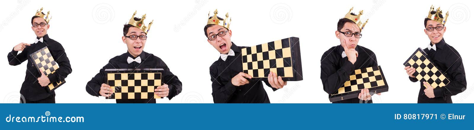 The Funny Chess Player Isolated on White Stock Image - Image of hand ...