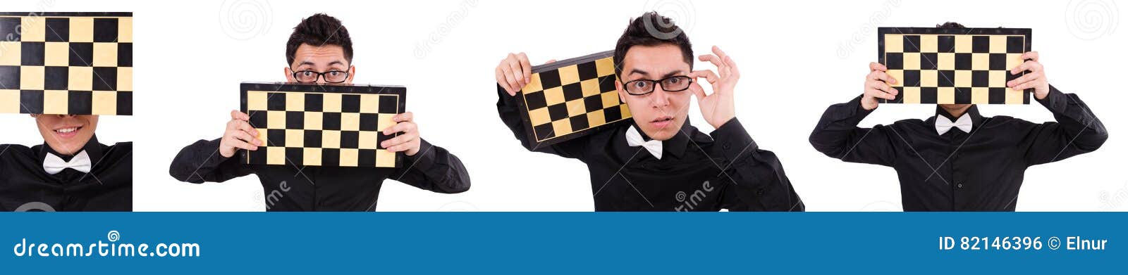 The Funny Chess Player Isolated on White Stock Photo - Image of defeat ...