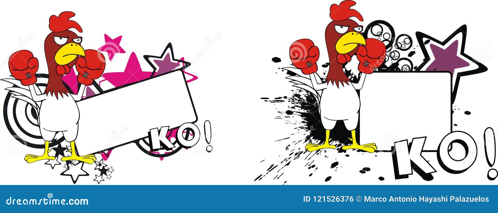 Funny Little Chicken Boxing Cartoon Copyspace Stock Vector ... Funny Little Chicken Boxing Cartoon Copyspace Stock Vector ...