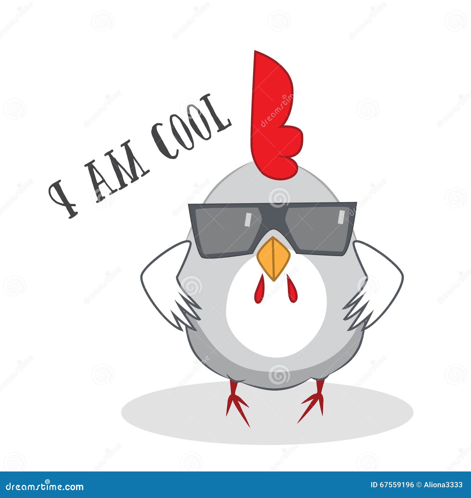 Funny chicken cool stock vector. Illustration of nature - 67559196