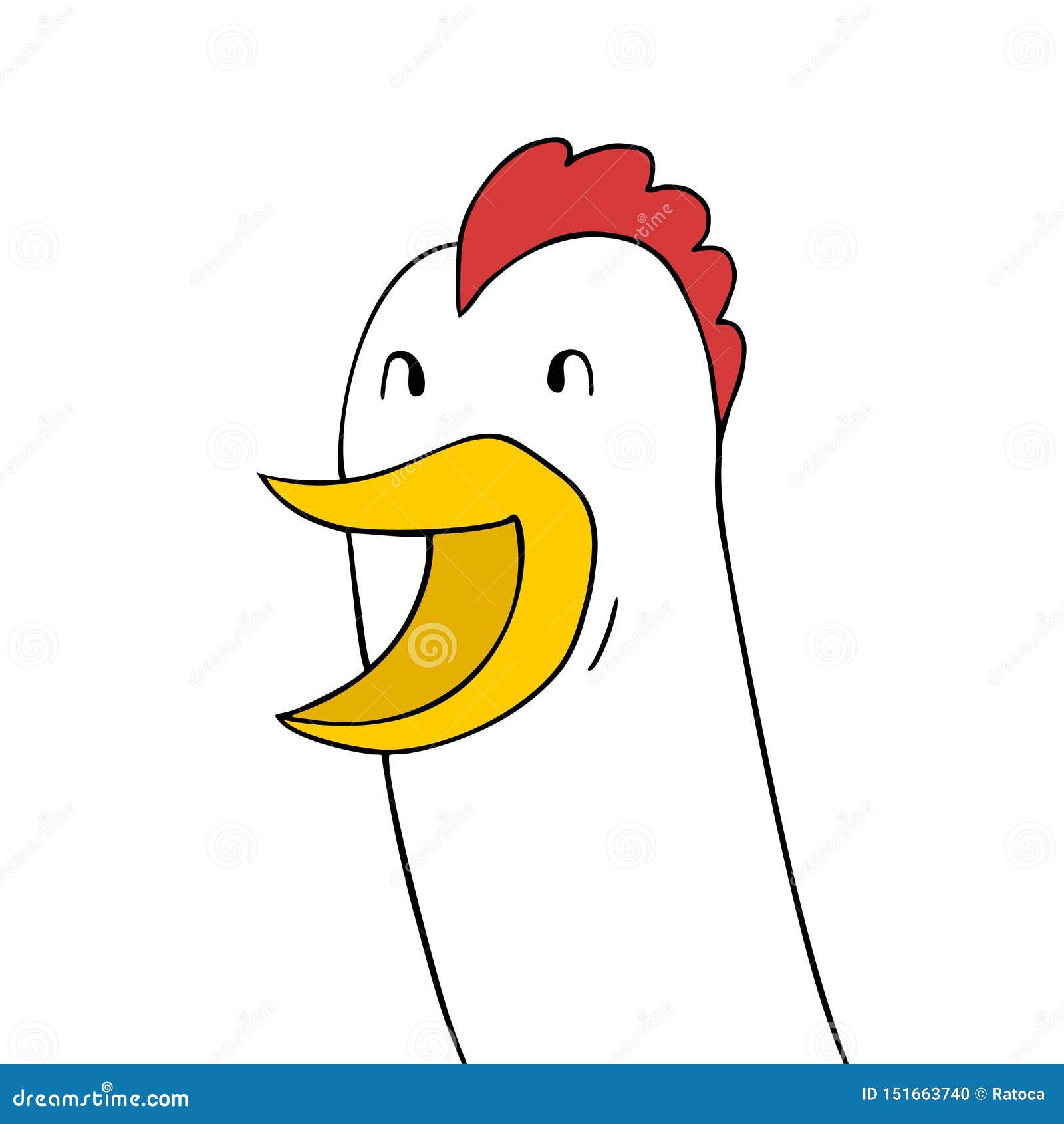 Funny chicken draw stock vector. Illustration of happy - 151663740