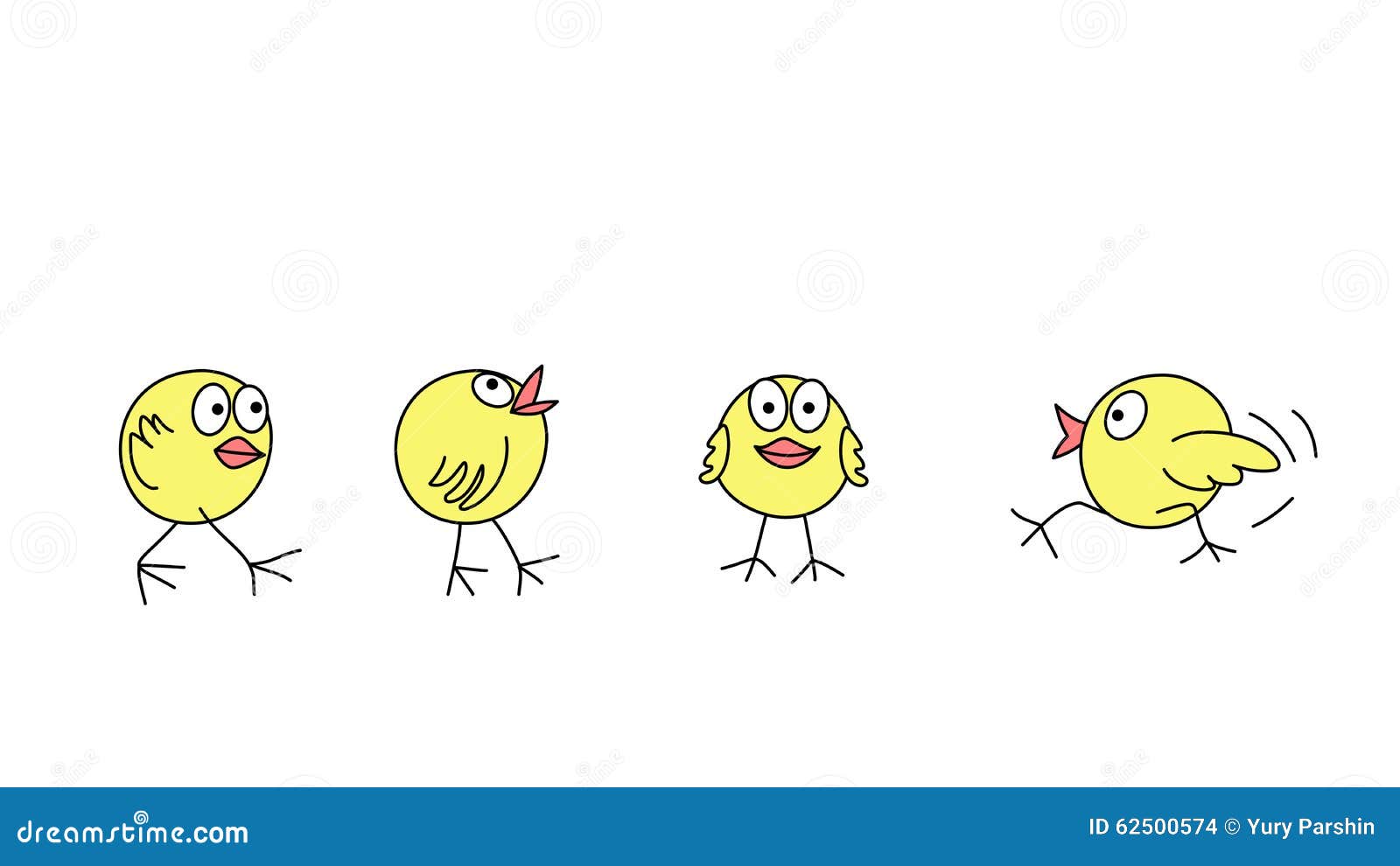 Funny chicks stock vector. Illustration of cartoon, amusing - 62500574