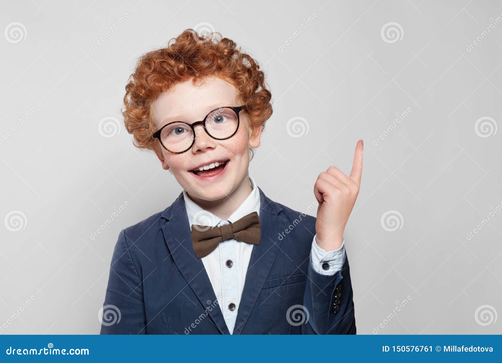 Funny Child Boy Pointing Up Stock Image - Image of standing, face ...