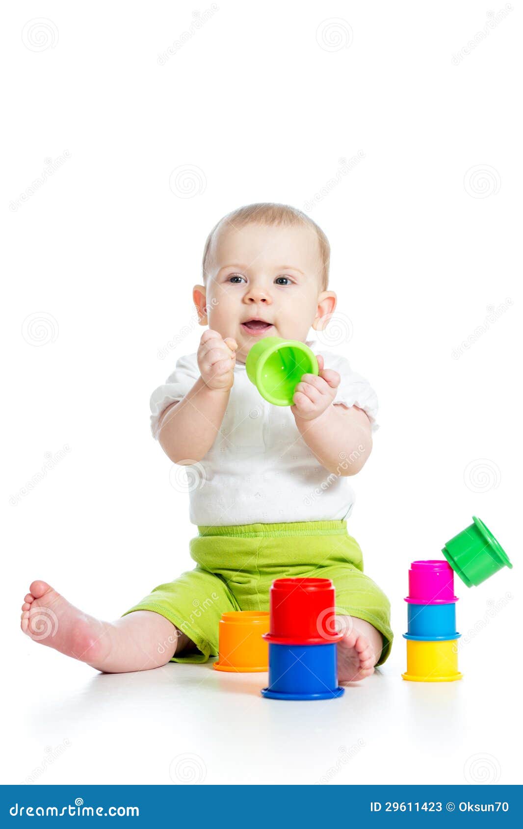 Funny child girl playing stock image. Image of playful - 29611423