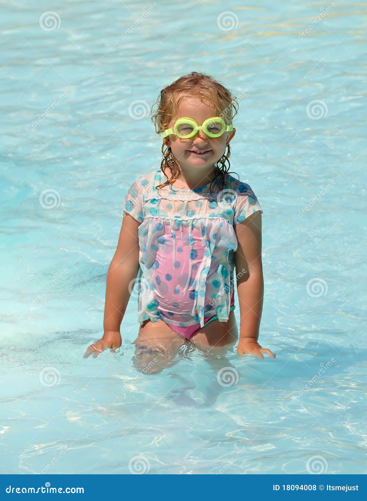 Funny child in the pool stock photo. Image of holidays - 18094008