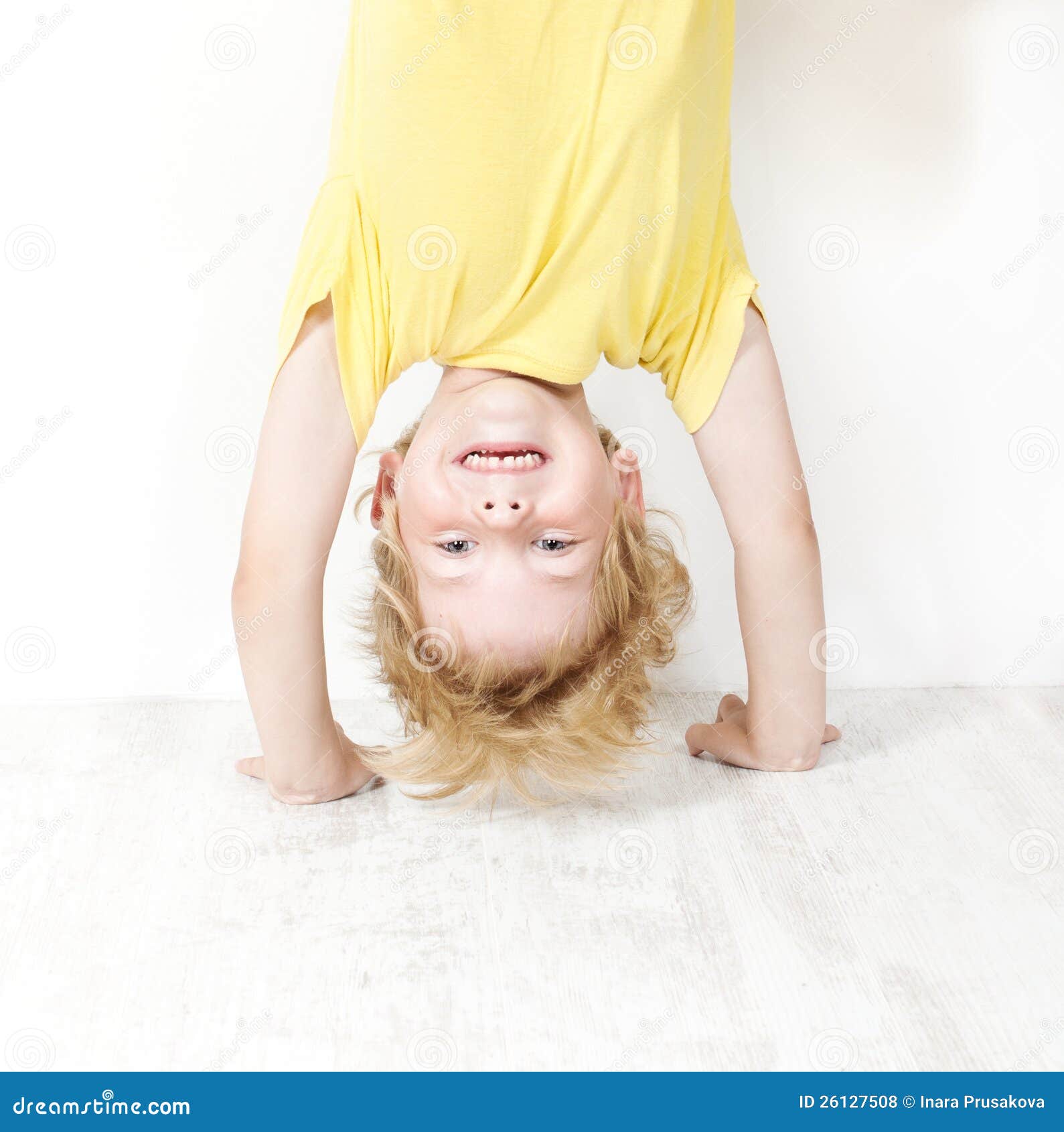 A Child Is Standing On Isolate Background. Royalty-Free Stock Photo ...