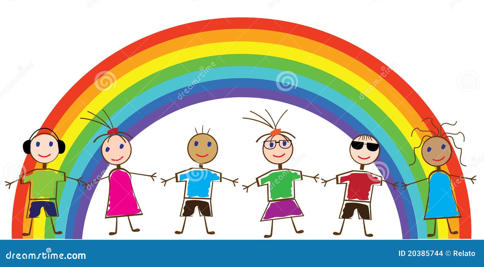 Funny Children Playing Indians Dressed In Injun Costume Vector Set ...