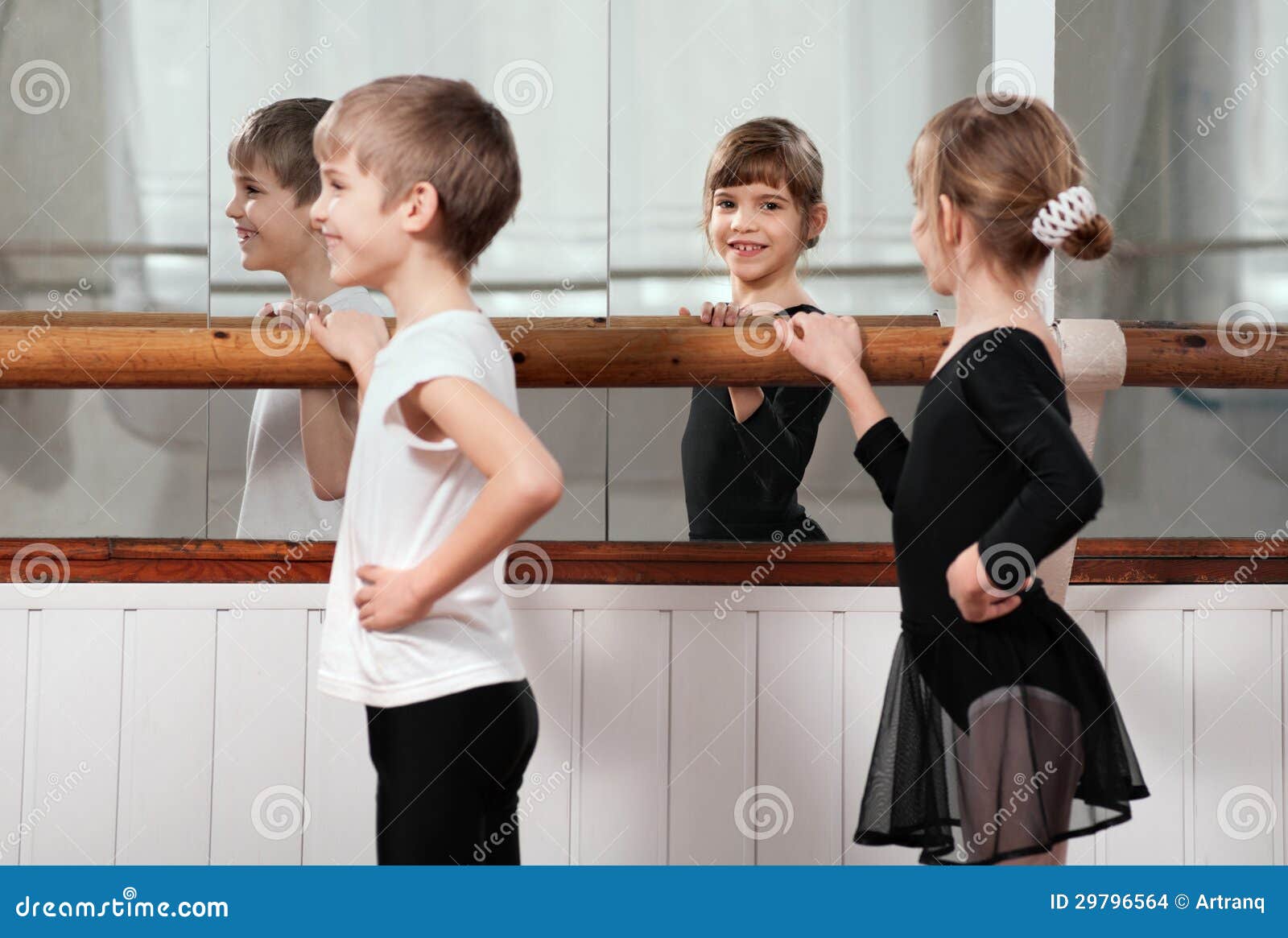Ballet Barre In Empty Dance Studio Royalty-Free Stock Photography ...