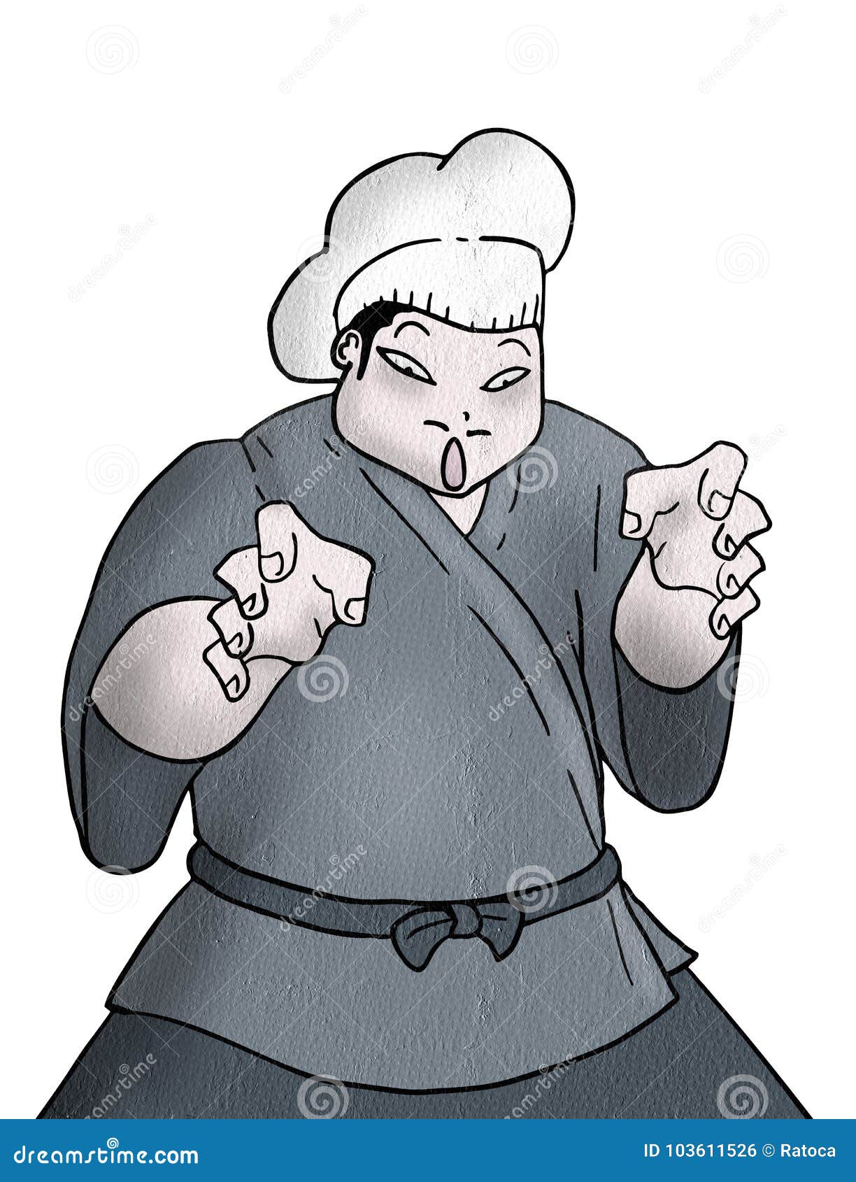 Funny chinese chef stock illustration. Illustration of funny - 103611526