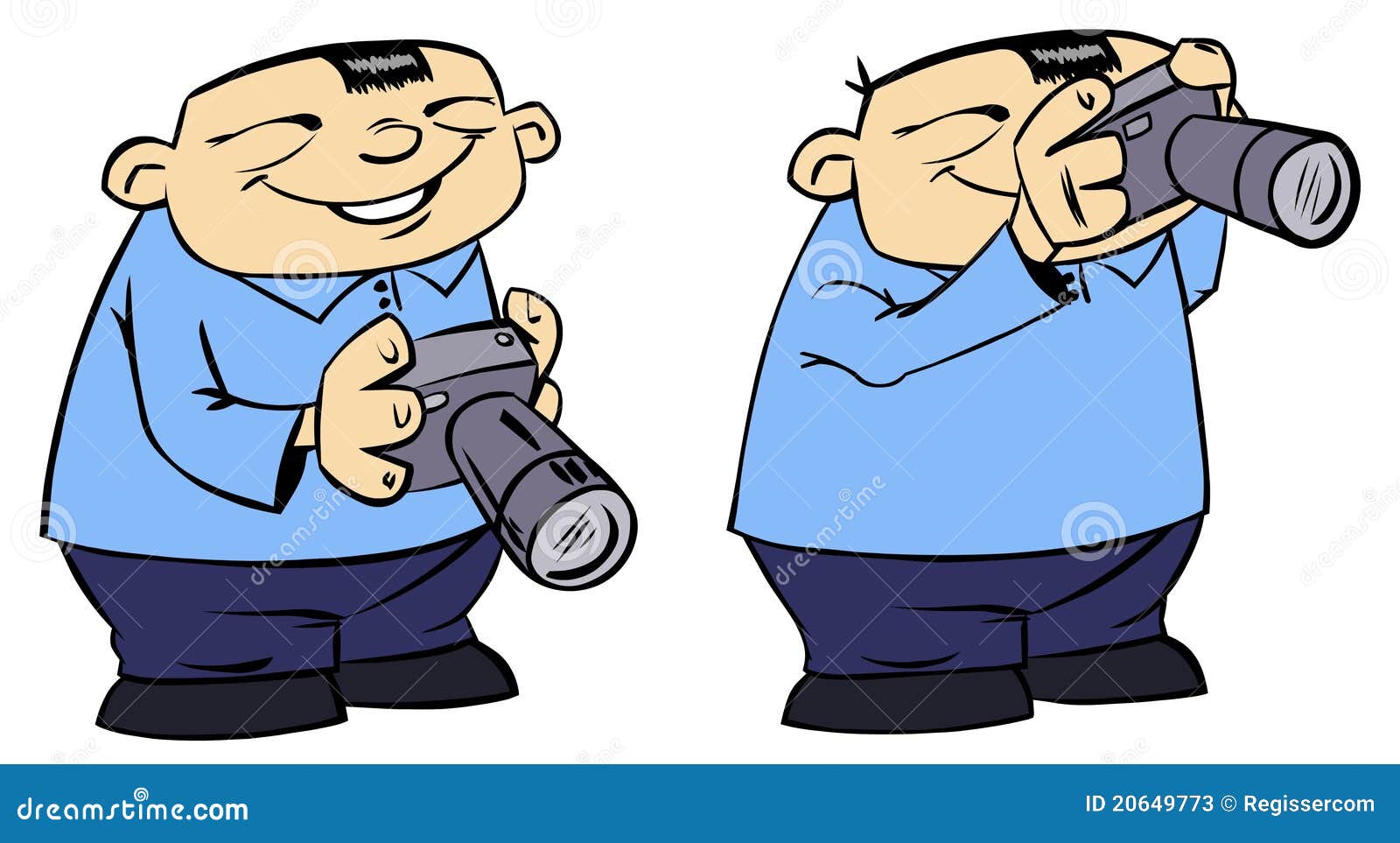 Funny chinese photographer stock illustration. Illustration of shooting ...