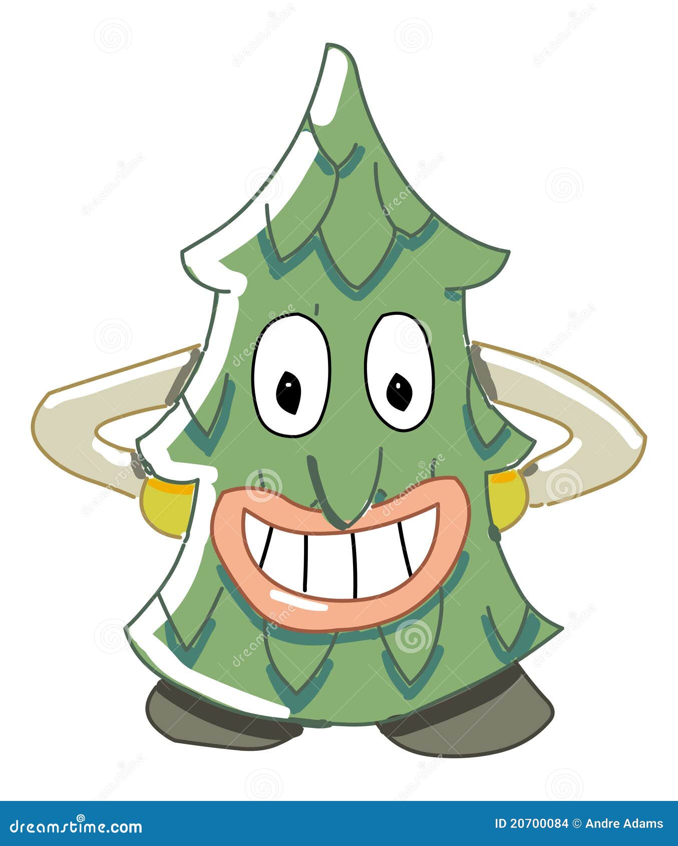 Funny Christmas tree stock vector. Illustration of silly - 20700084