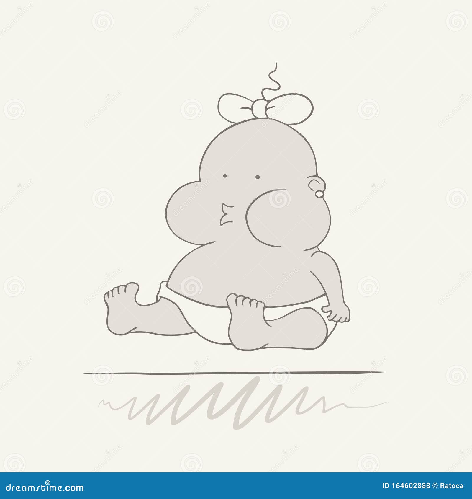 Funny chubby baby stock vector. Illustration of young - 164602888