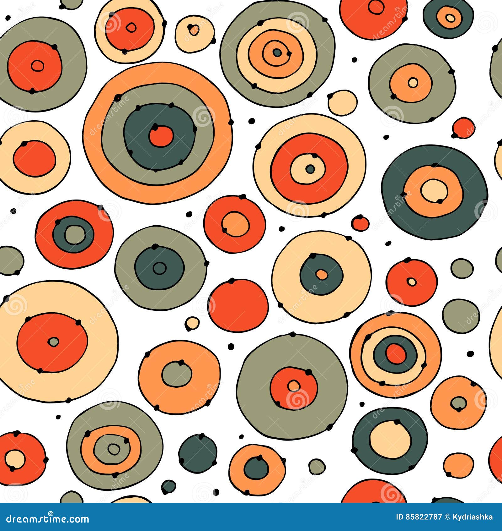Funny Circles Colorful, Seamless Pattern for Your Design Stock Vector ...