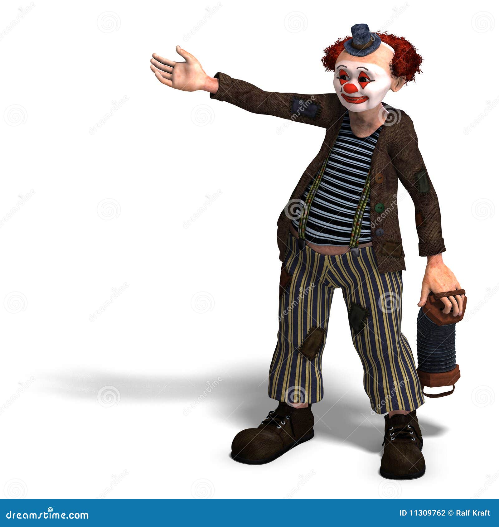 Funny Circus Clown with Lot of Emotions Stock Illustration ...