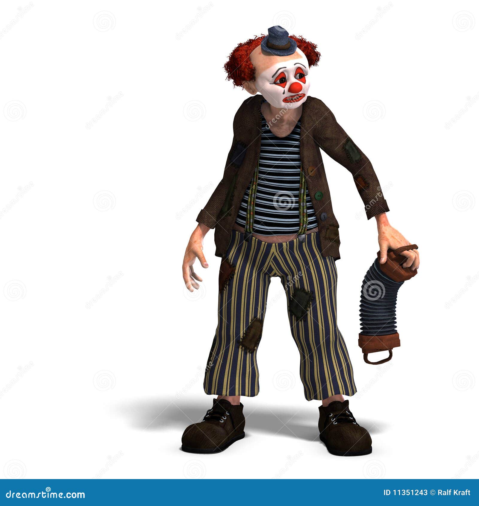 Funny Circus Clown with Lot of Emotions Stock Illustration ...