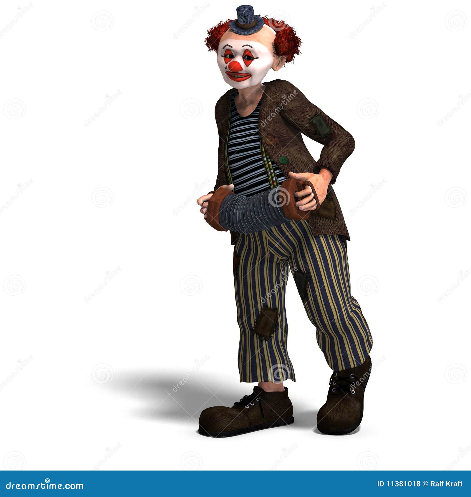 Funny Circus Clown with Lot of Emotions Stock Illustration ...