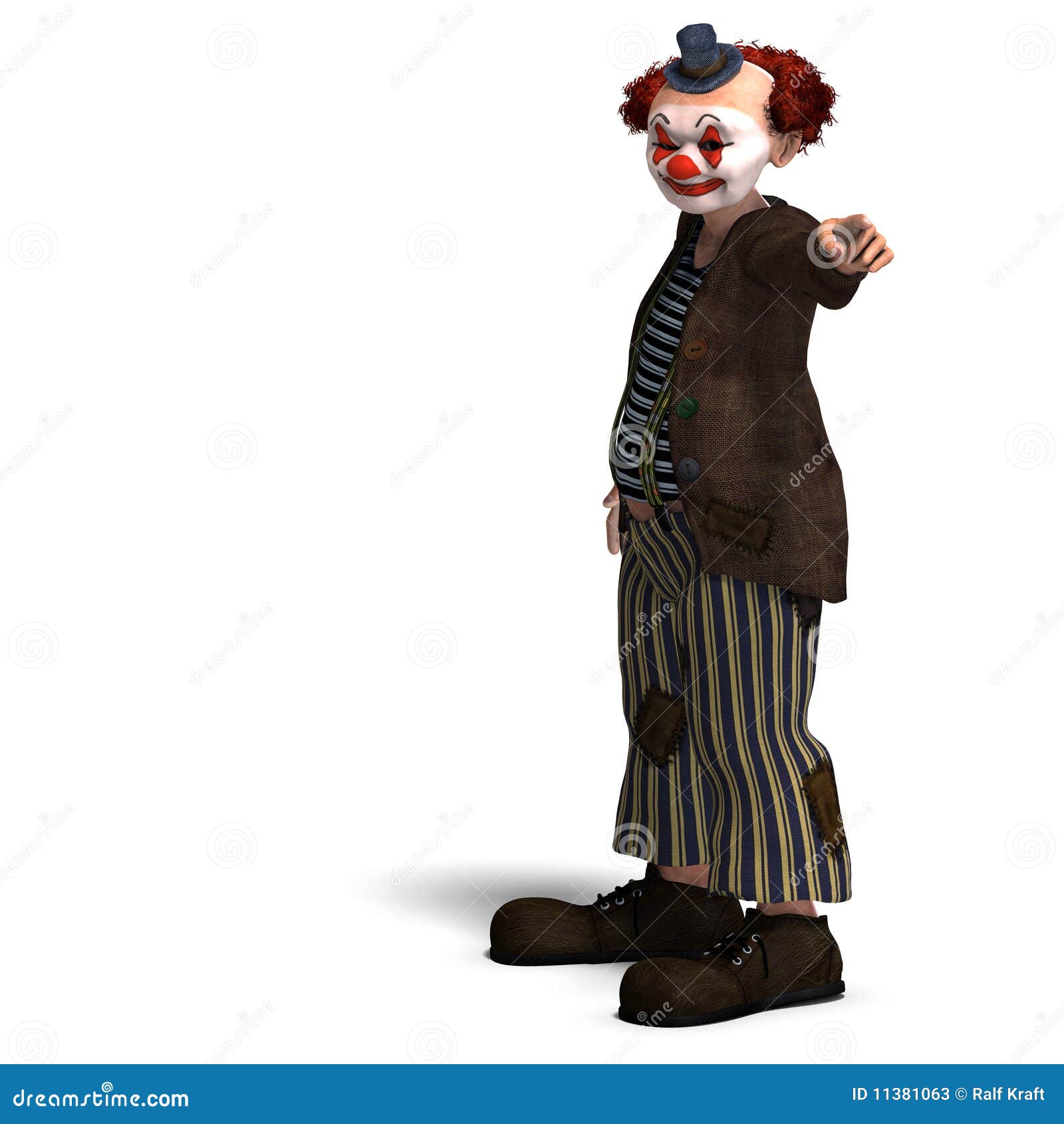 Funny Circus Clown with Lot of Emotions Stock Illustration ...