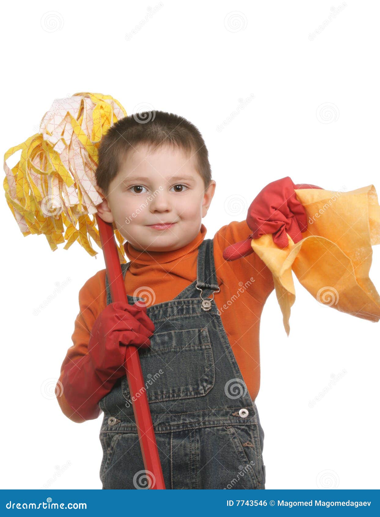 Funny cleaner stock photo. Image of gaze, amusing, orange - 7743546