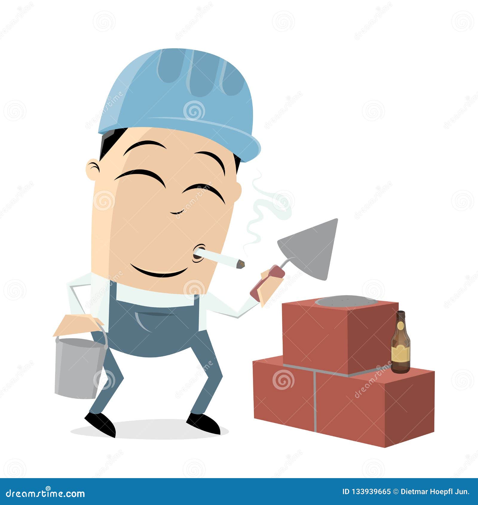 Clipart Of A Mason/Clipart Of A Builder Vector Or Color Illustration ...