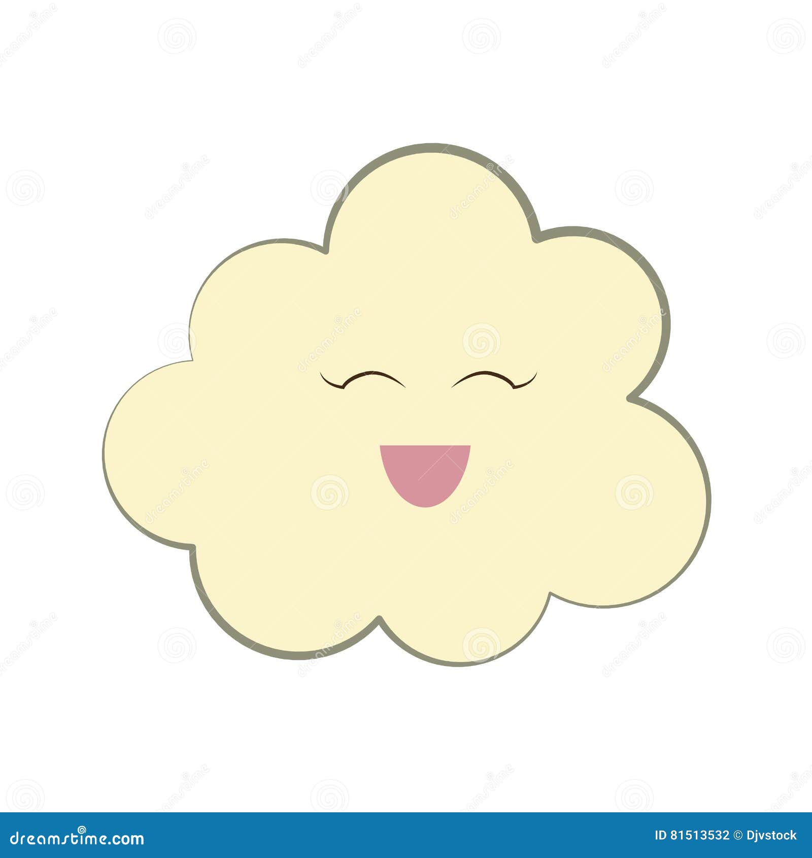 Funny cloud cartoon stock vector. Illustration of empty - 81513532