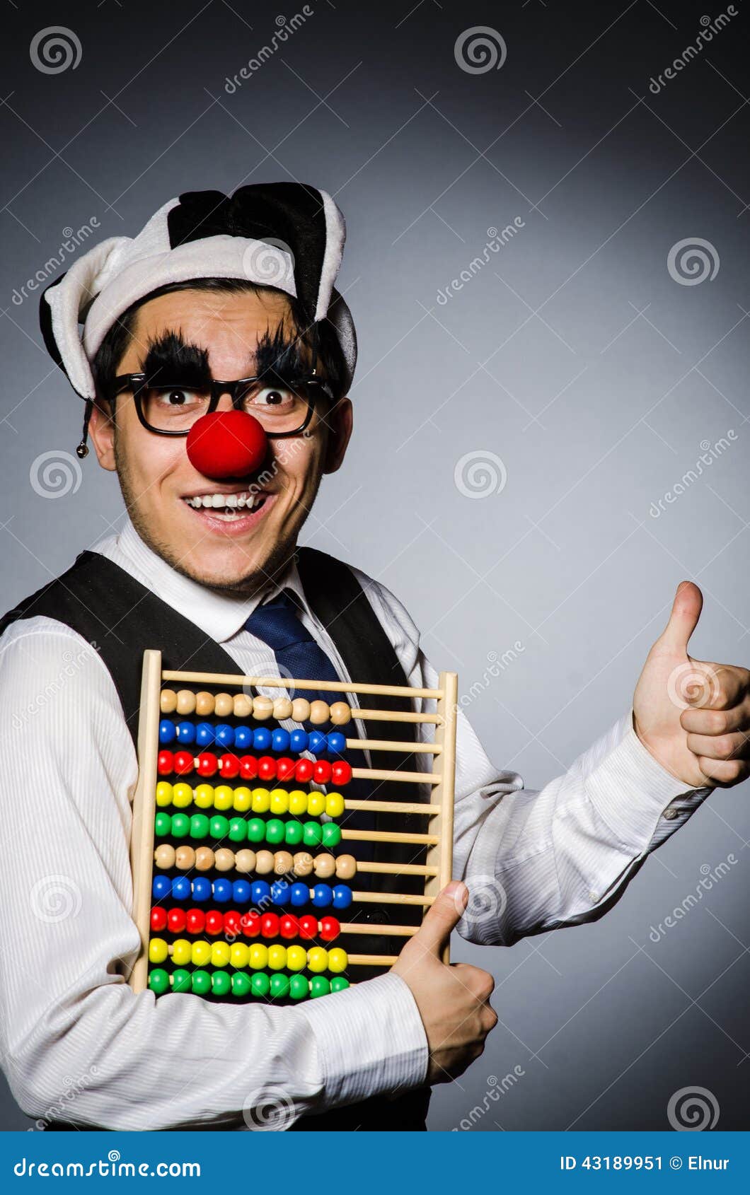 Funny clown with abacus stock image. Image of abacus - 43189951