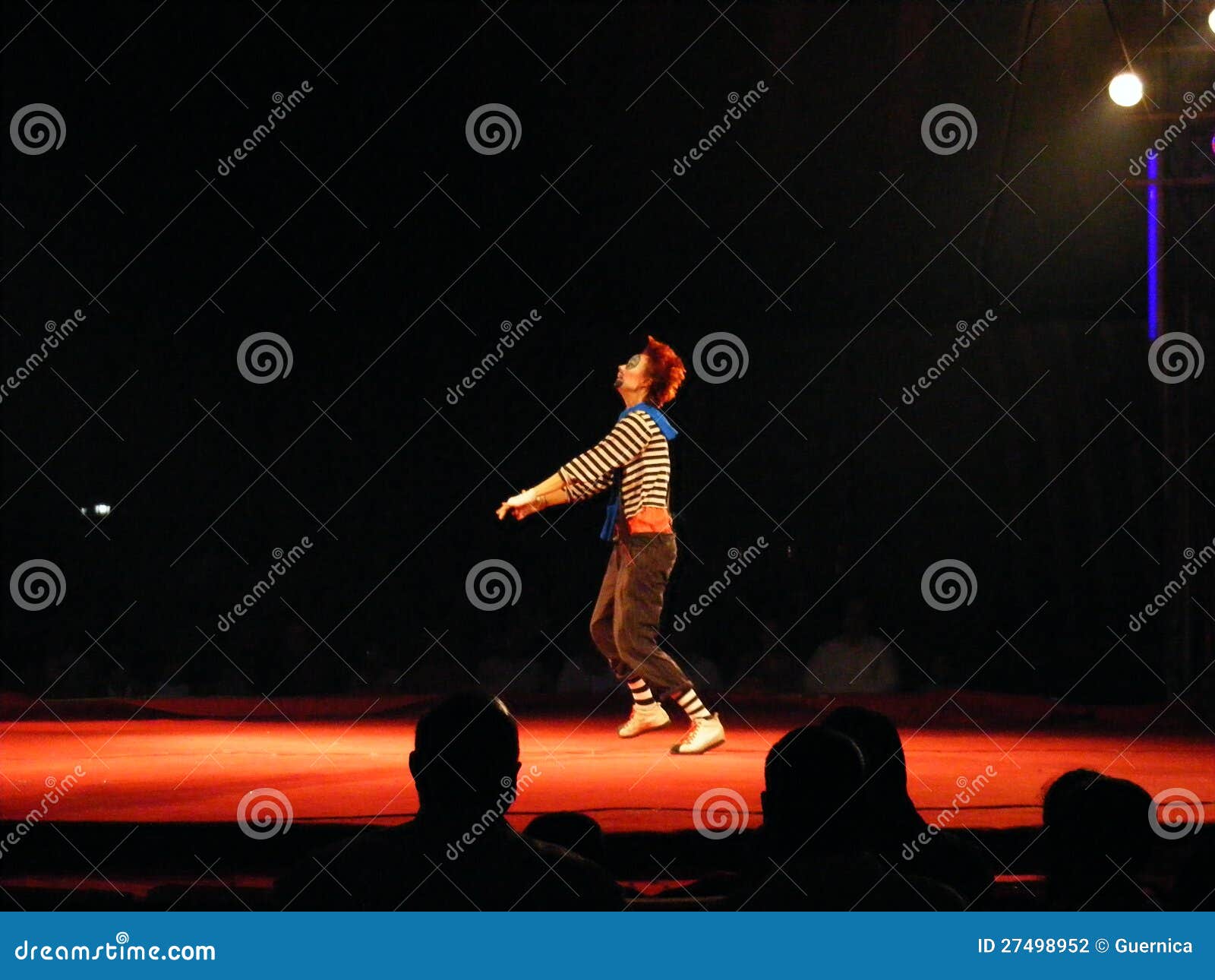 Funny Clown Artist Dancing at Circus Editorial Photography - Image of ...