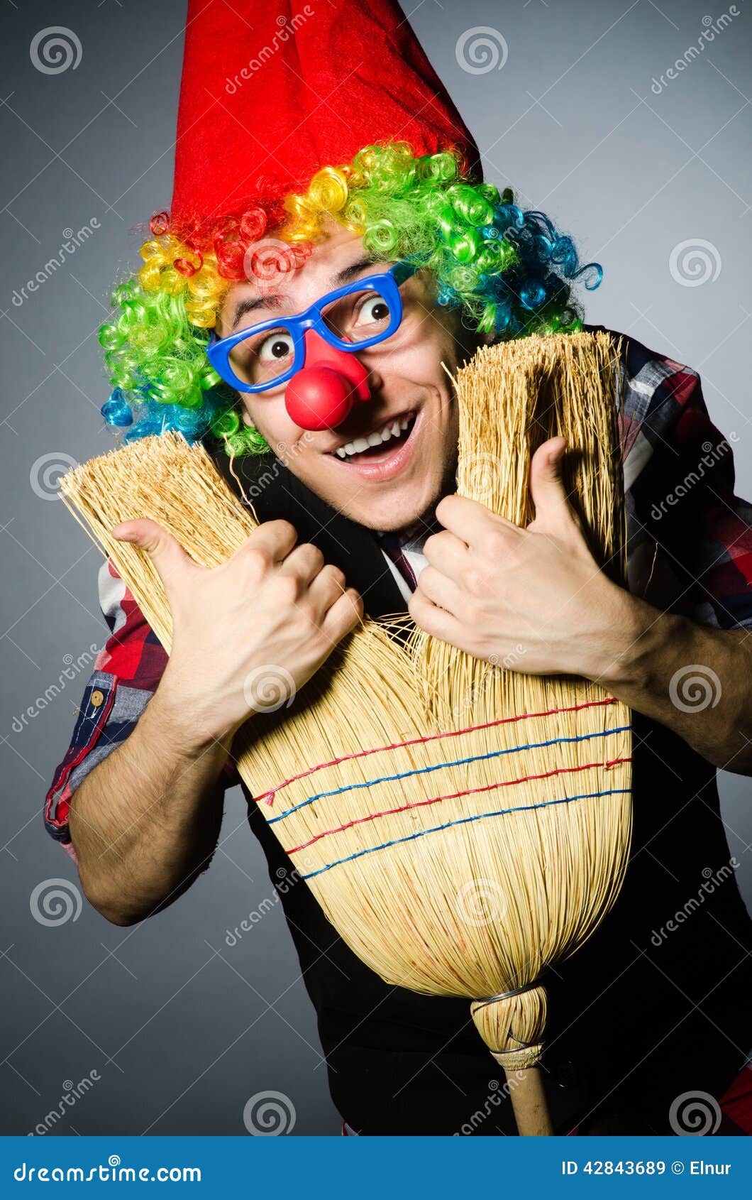 Funny clown stock image. Image of jester, entertainment - 42843689