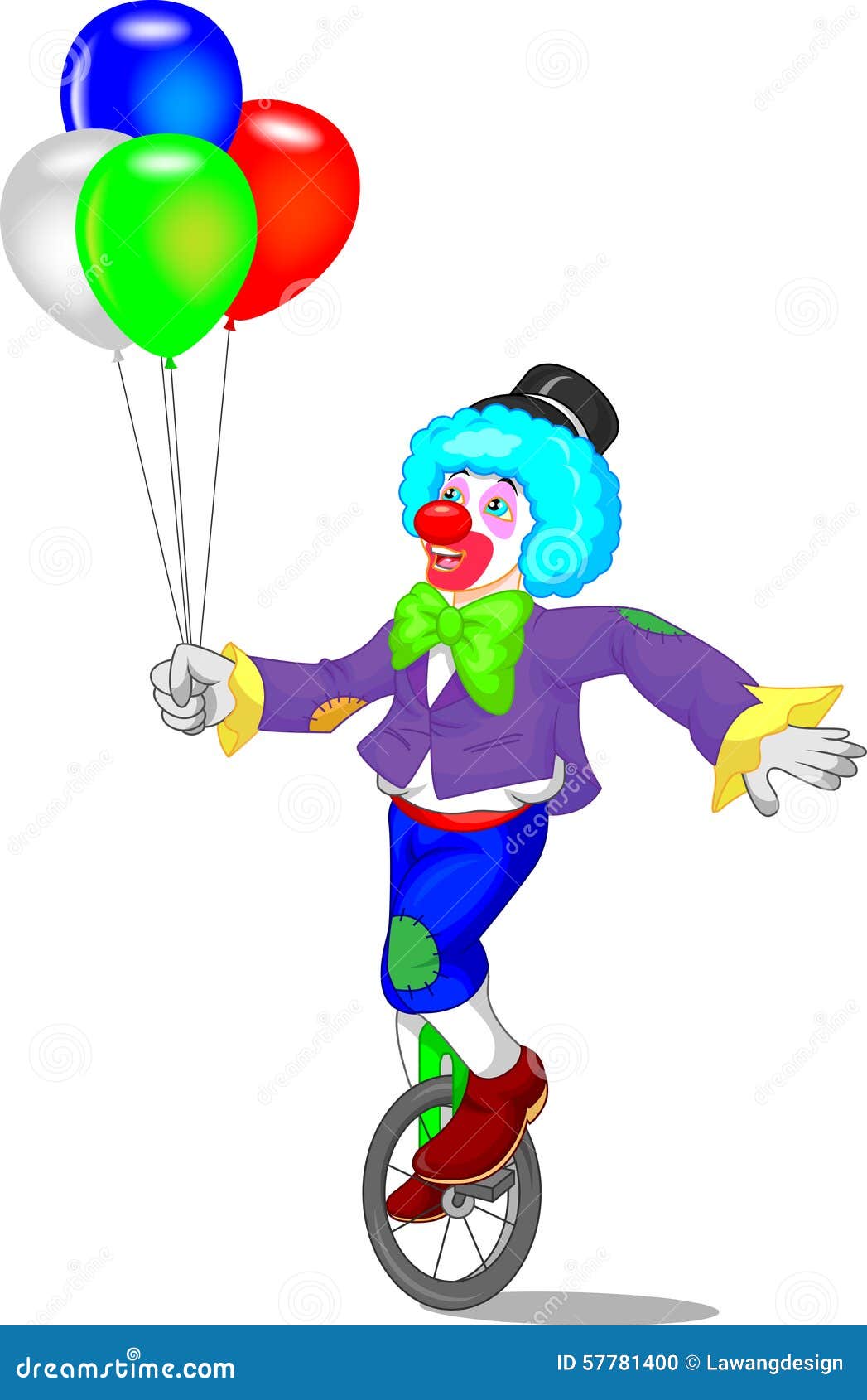 Dog The Clown.Cartoon Vector Illustration | CartoonDealer.com #20411384
