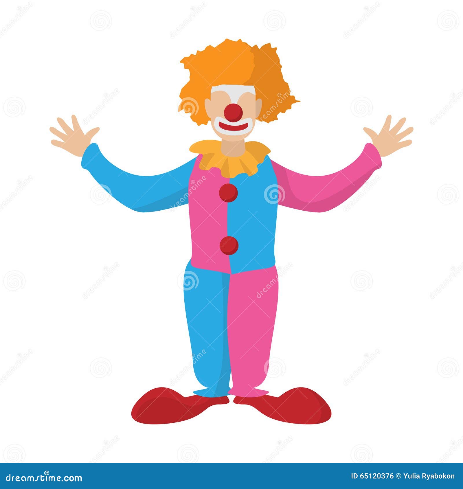 Funny Clown Cartoon Vector Illustration | CartoonDealer.com #65120376