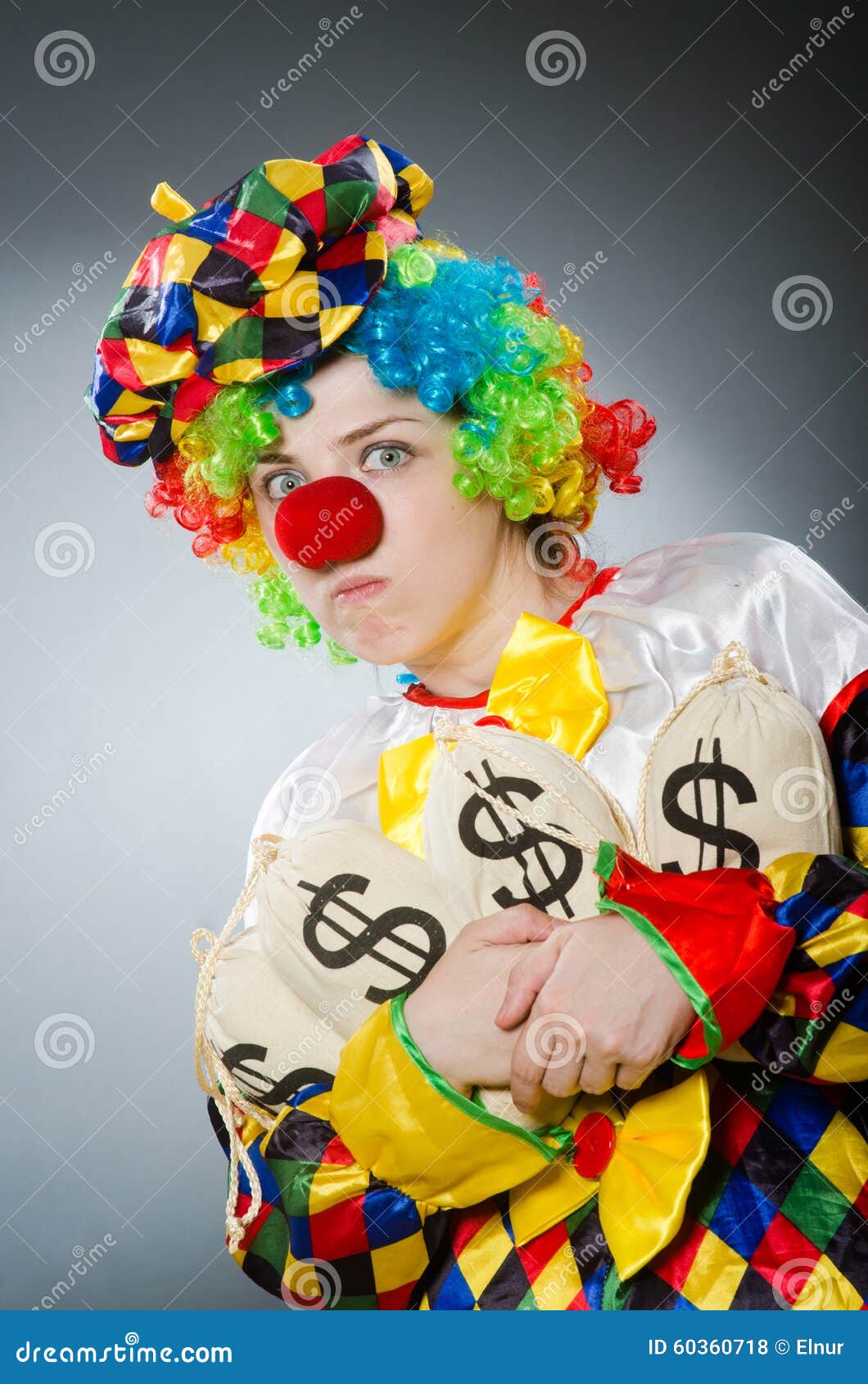 Funny Clown in Comical Concept Stock Photo - Image of comedy, fool ...