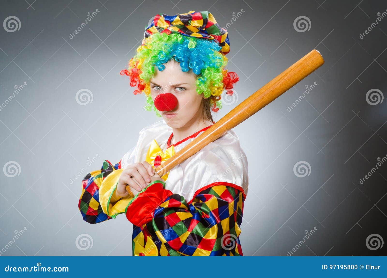 The Funny Clown in Comical Concept Stock Photo - Image of aggressive ...