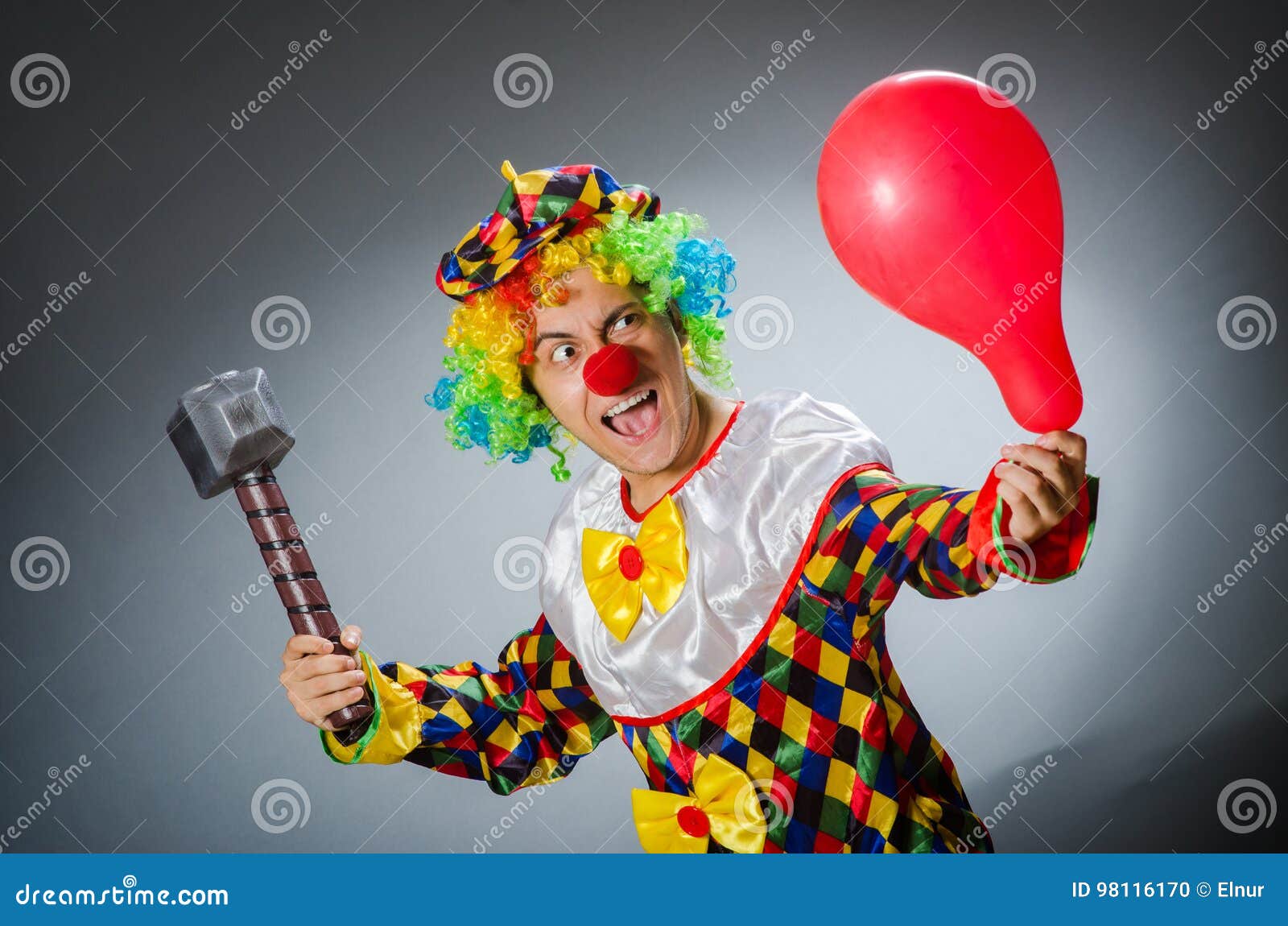 The Funny Clown in Comical Concept Stock Photo - Image of expression ...