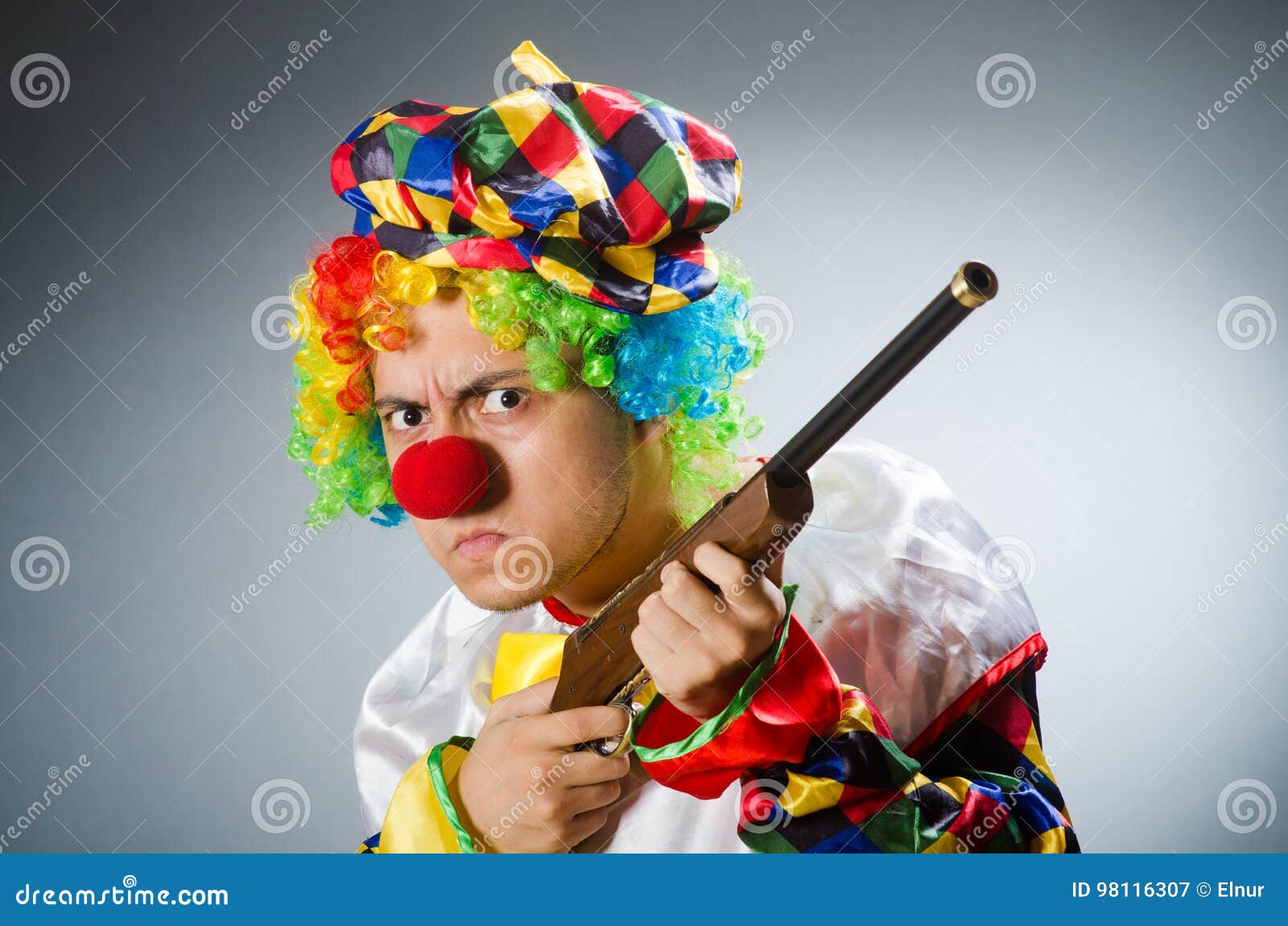 The Funny Clown in Comical Concept Stock Image - Image of carnival ...