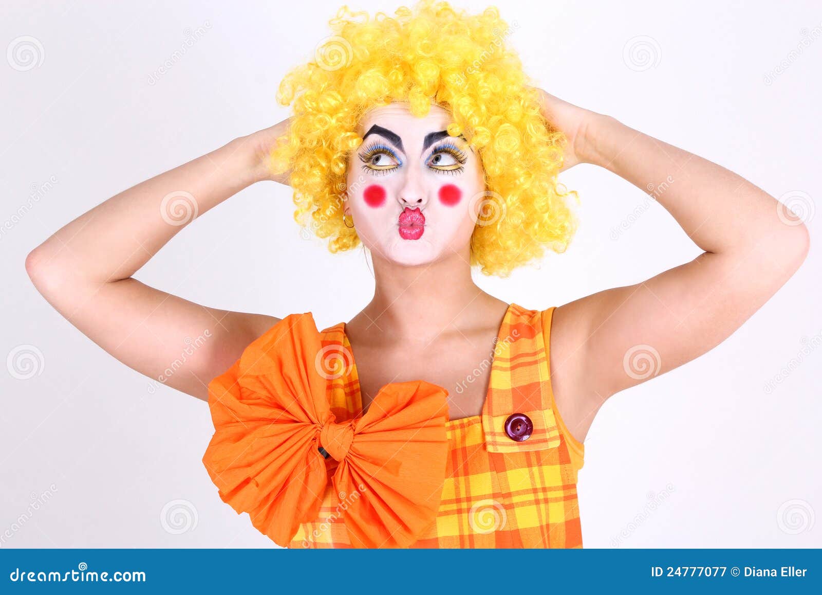 Funny Clown in Costume and Make-up Stock Image - Image of birthday ...
