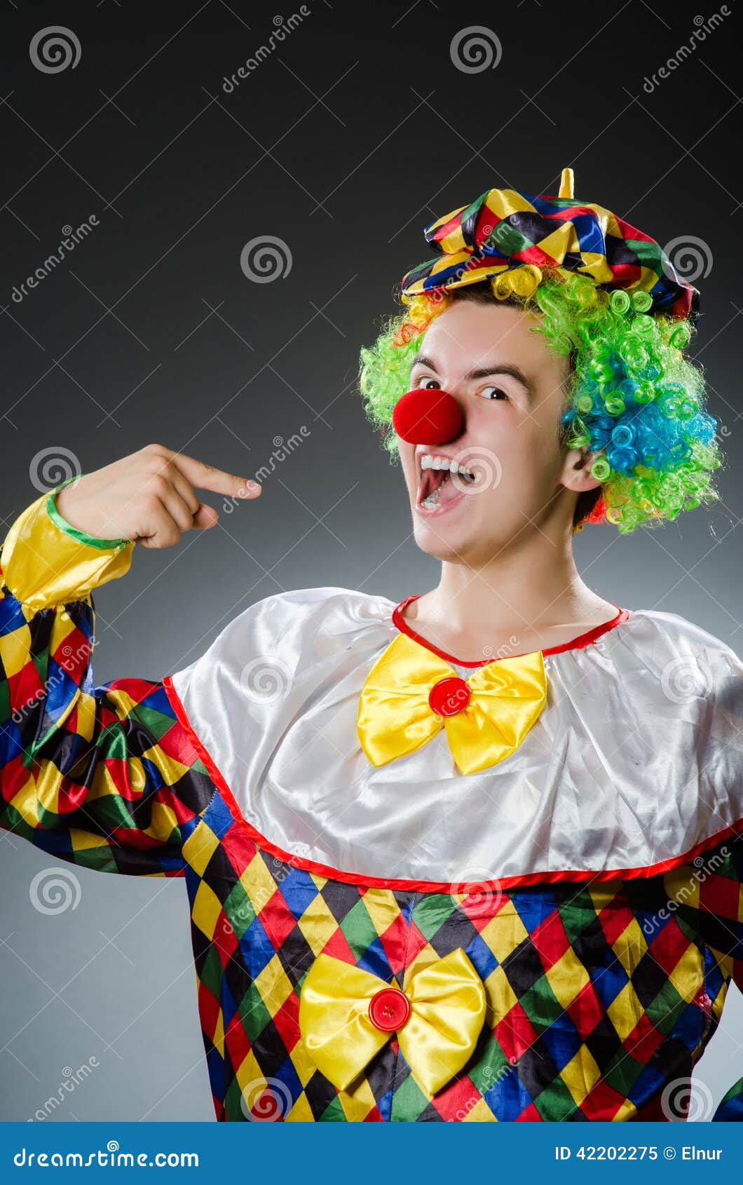 Funny clown stock image. Image of happy, holiday, fool - 42202275