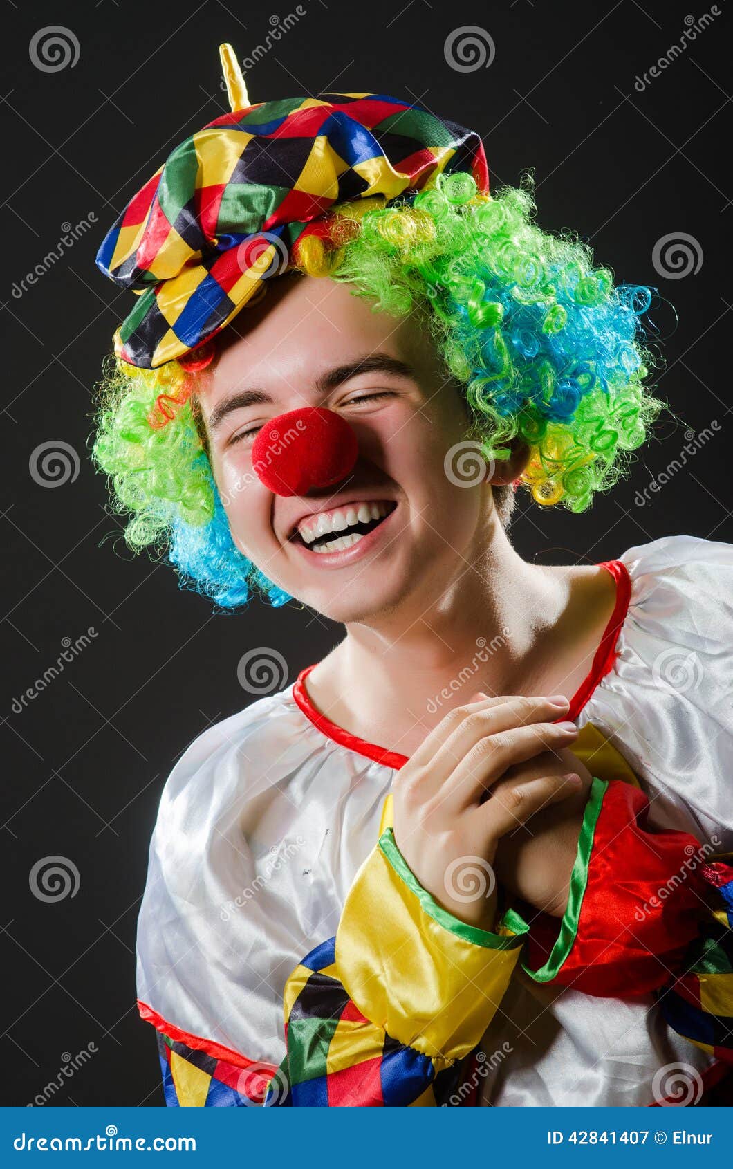 Funny clown stock image. Image of occupation, clown, fool - 42841407