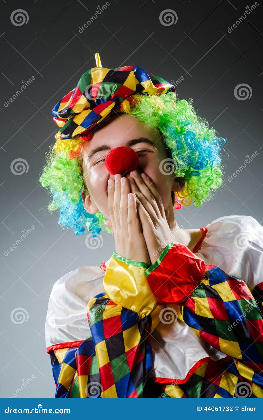 Funny clown in humor stock photo. Image of expression - 44061732