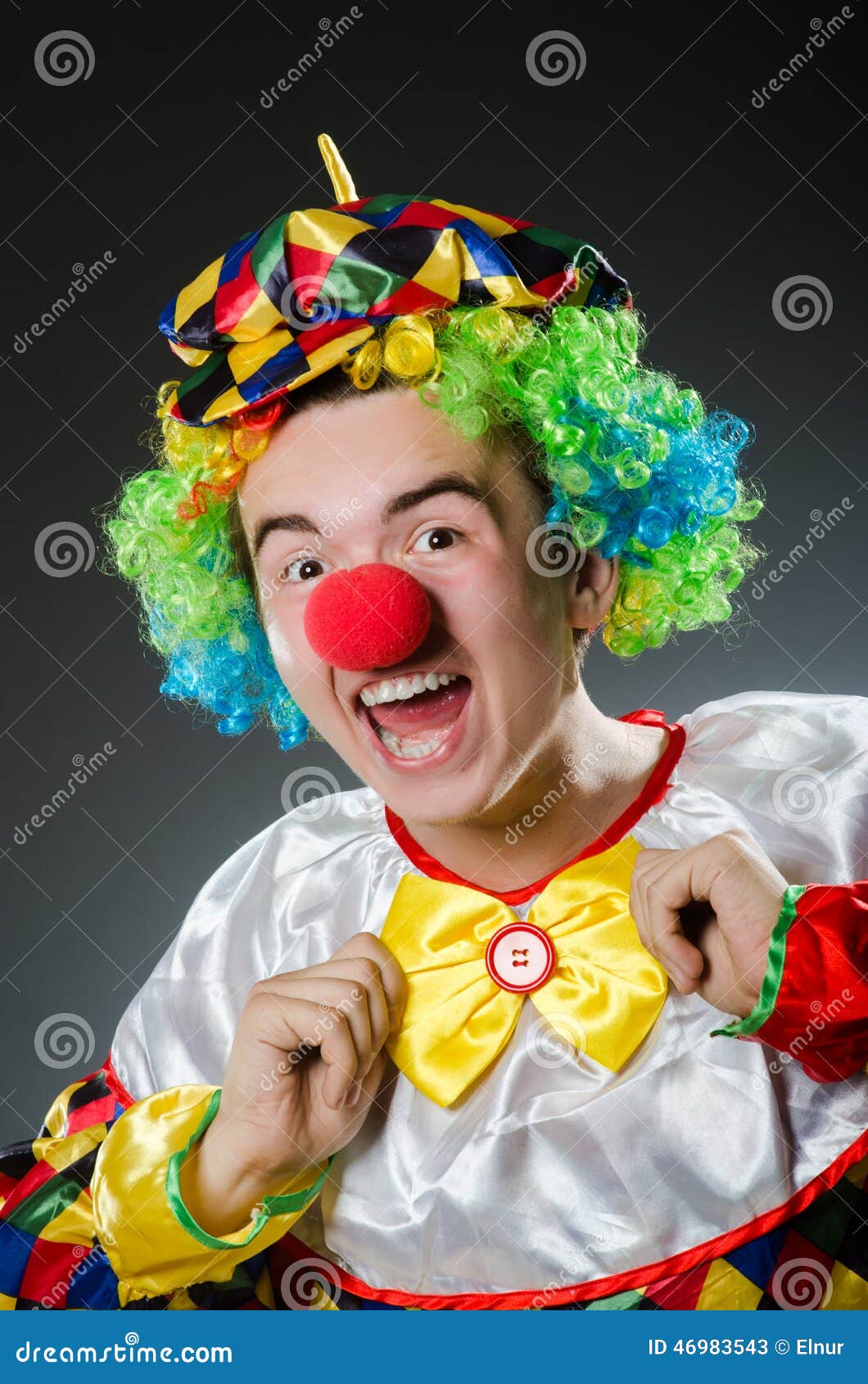 Funny clown in humor stock image. Image of performer - 46983543