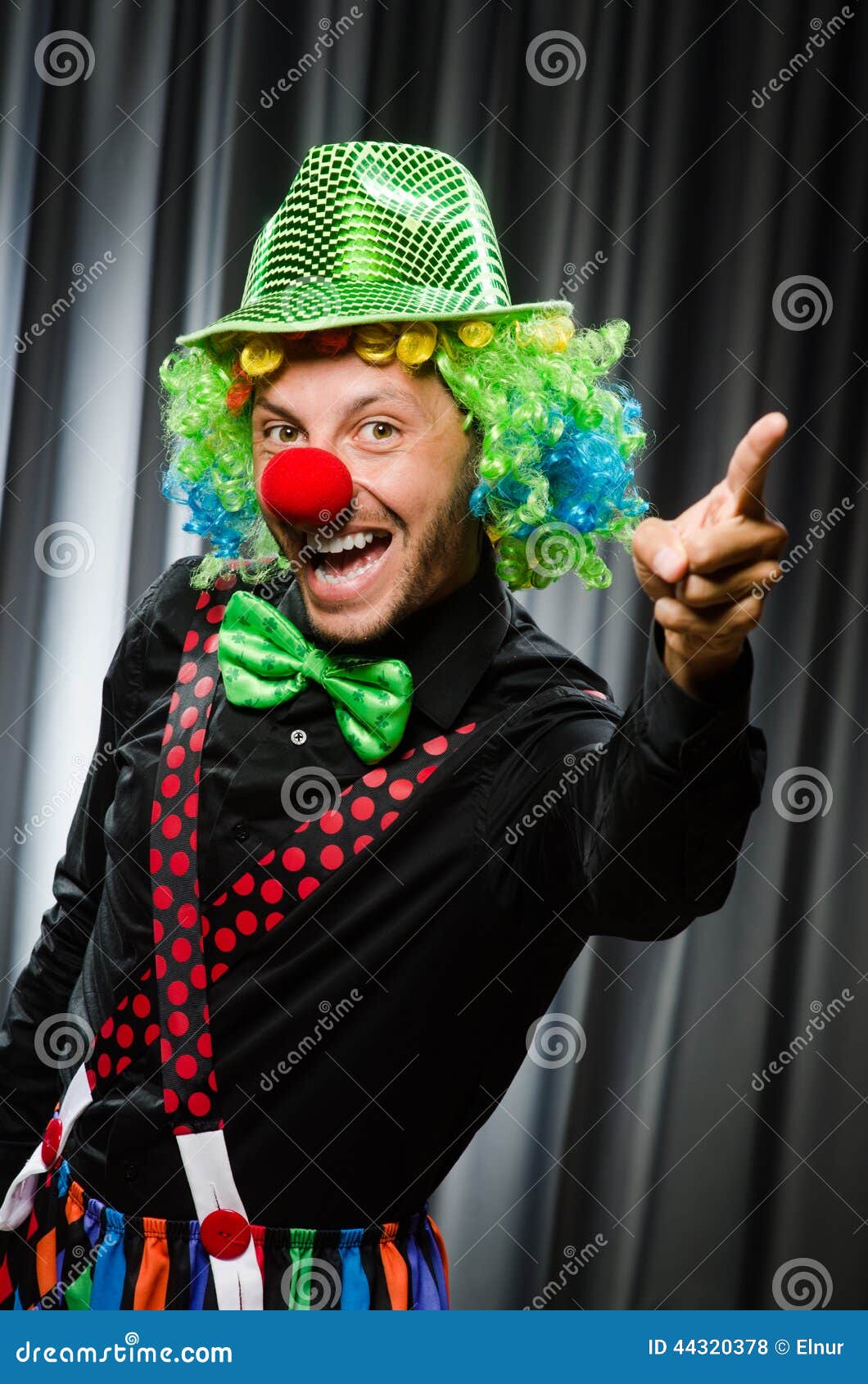 Funny Clown in Humorous Concept Stock Photo - Image of clown, hats ...