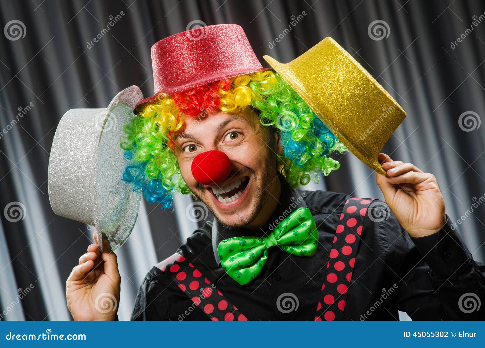 Funny Clown in Humorous Concept Stock Photo - Image of celebration ...