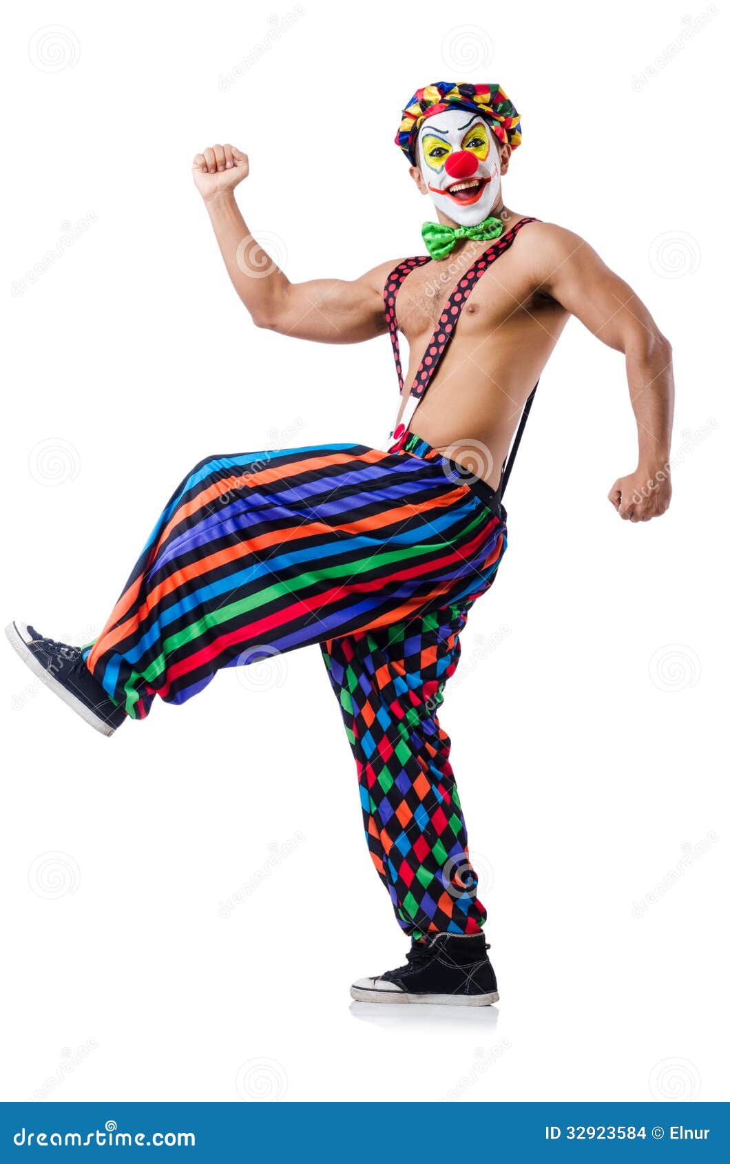 Funny clown stock photo. Image of muscular, clown, circus - 32923584