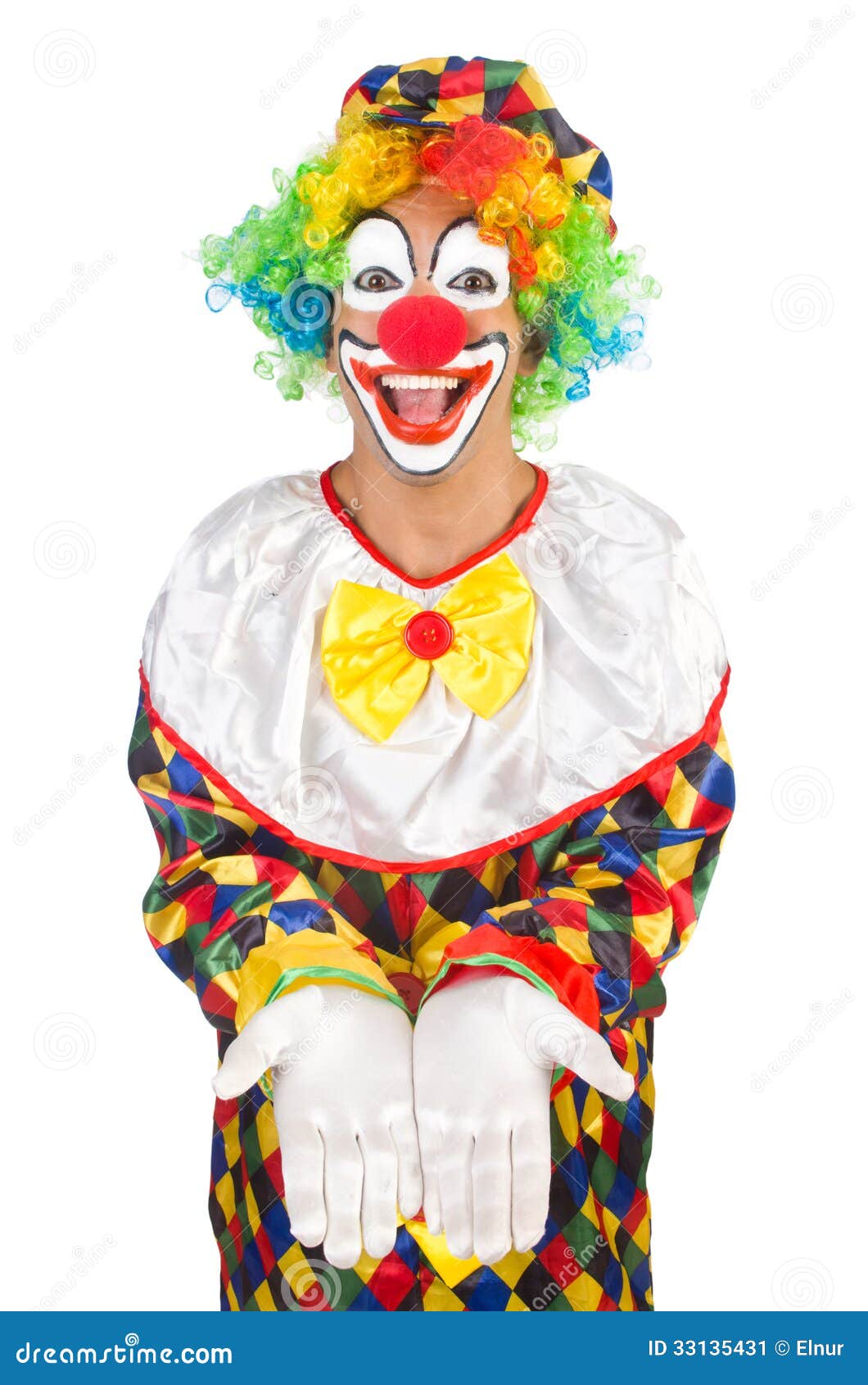 Funny clown stock image. Image of caucasian, nose, funny - 33135431