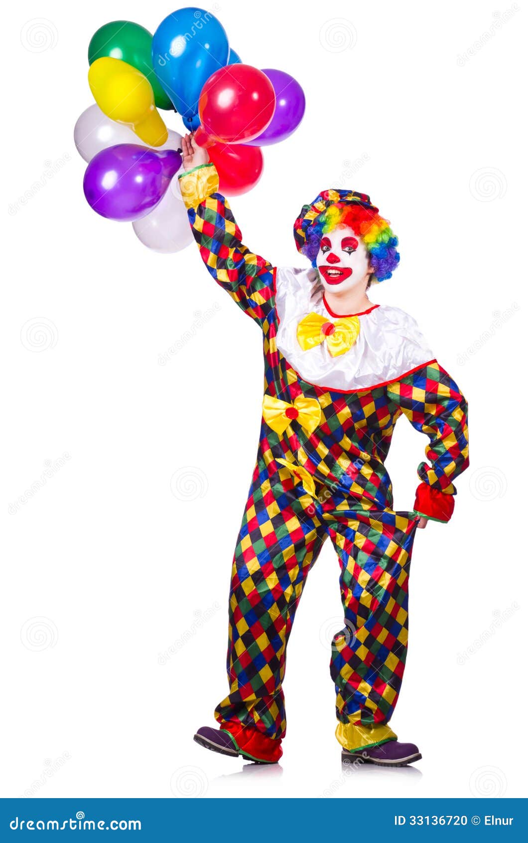 Funny clown stock photo. Image of caucasian, celebration - 33136720